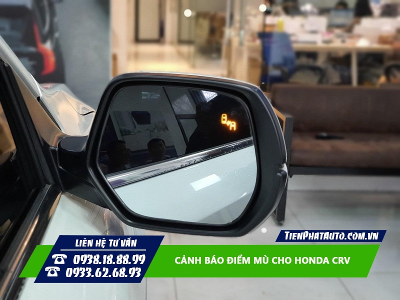 Cảnh Báo Điểm Mù Honda CRV 2024 Khắc CNC Trên Gương